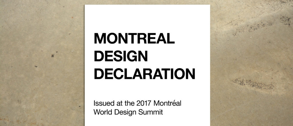 The Montreal Design Declaration Design Declaration Summit